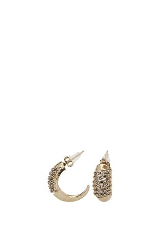 Beymen Club Kadın Zirkon Taşlı Yarım Ay Küpe Kahverengi EU Beymen Club Kadın Zirkon Taşlı Yarım Ay Küpe Kahverengi EU