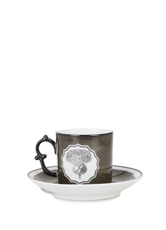 Vista Alegre Atlantis Herbariae Siyah Porselen Kahve Fincanı