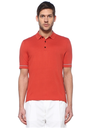 Palzileri Lab Erkek Turuncu Polo Yaka Renk Detaylı T-shirt 54 IT Palzileri Lab Erkek Turuncu Polo Yaka Renk Detaylı T-shirt 54 IT
