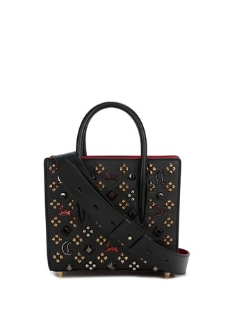 Christian Louboutin Kadın Siyah Logo Detaylı Deri Omuz Çantası EU