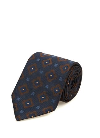 Fiorio Erkek Colorblocked Desenli İpek Kravat EU Fiorio Erkek Colorblocked Desenli İpek Kravat EU