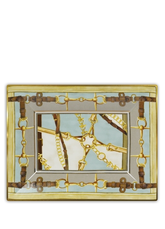 Baci Milano Horses Mavi Desenli Porselen Tabak Baci Milano Horses Mavi Desenli Porselen Tabak