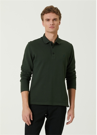 Beymen Club Erkek Slim Fit Haki Polo Yaka Sweatshirt S