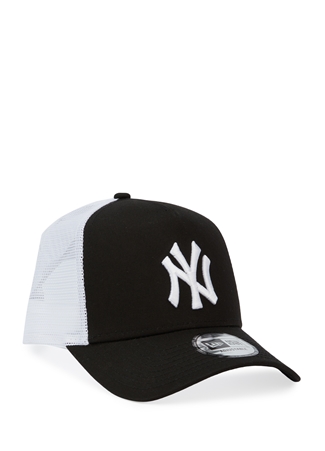 New Era Erkek Neyyan Siyah Beyaz Nakışlı Şapka EU