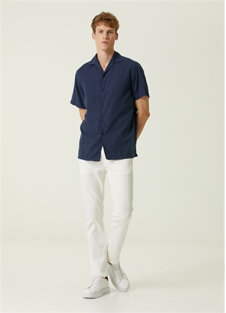 Beymen Collection Erkek Leisure Fit Lacivert Kamp Yaka Gömlek 40 IT Beymen Collection Erkek Leisure Fit Lacivert Kamp Yaka Gömlek 40 IT