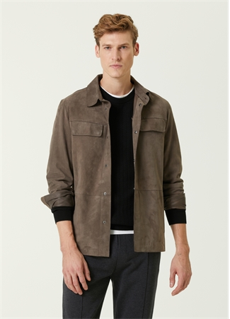 Beymen Collection Erkek Vizon Polo Yaka Süet Gömlek Bej 50 IT Beymen Collection Erkek Vizon Polo Yaka Süet Gömlek Bej 50 IT