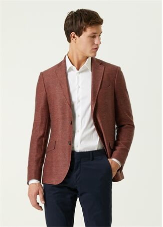 Etro Erkek Bordo Balıksırtı Desenli Ceket 50 IT