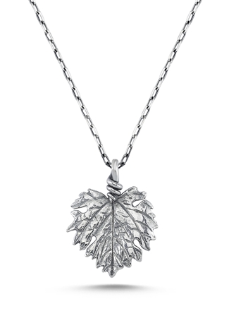 AIDA Erkek Yaprak Formlu Gümüş Rengi Kolye EU AIDA Erkek Yaprak Formlu Gümüş Rengi Kolye EU