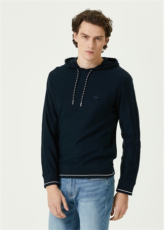 Emporio Armani Erkek Lacivert Kapüşonlu Logolu Kazak Xl Eu Emporio Armani Erkek Lacivert Kapüşonlu Logolu Kazak Xl Eu