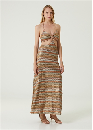 Alexis Kadın Ayumi Desenli Dekolte Detaylı Maksi Elbise M EU Alexis Kadın Ayumi Desenli Dekolte Detaylı Maksi Elbise M EU