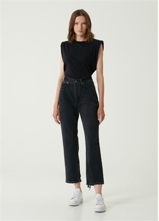 Agolde Kadın Siyah Yüksek Bel Jean Pantolon 30 US
