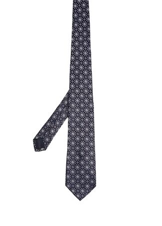 Beymen Collection Erkek Lacivert Desenli İpek Kravat EU IT