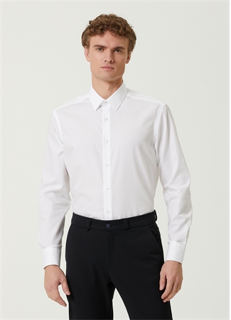Beymen Club Erkek Comfort Fit Beyaz Armürlü Gömlek S Beymen Club Erkek Comfort Fit Beyaz Armürlü Gömlek S