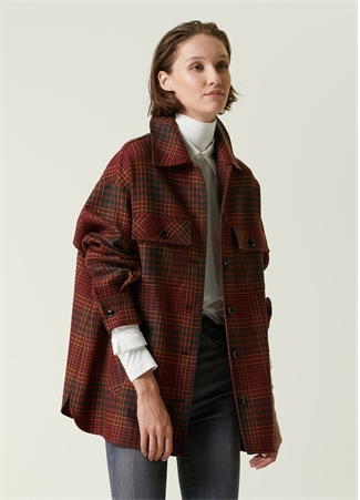 Beymen Collection Kadın Bordo Ekoseli Dış Gömlek 34 Beymen Collection Kadın Bordo Ekoseli Dış Gömlek 34
