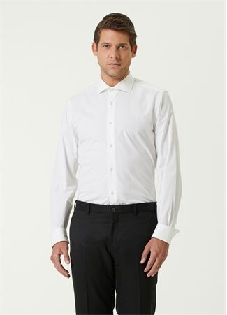Palzileri Lab Erkek Beyaz Modern Yaka Gömlek 4 IT Palzileri Lab Erkek Beyaz Modern Yaka Gömlek 4 IT