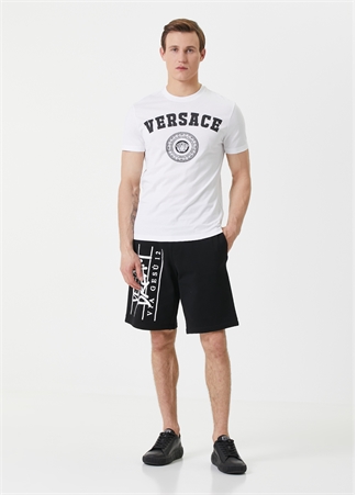 Versace Erkek Siyah Beyaz Logo Detaylı Bermuda S Eu Versace Erkek Siyah Beyaz Logo Detaylı Bermuda S Eu