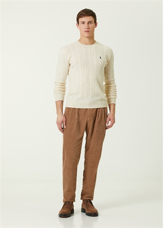 Palzileri Lab Erkek Kamel Pilili Kadife Pantolon Kahverengi 48 IT