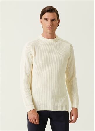 Network Erkek Slim Fit Ekru Kazak Bej XL EU