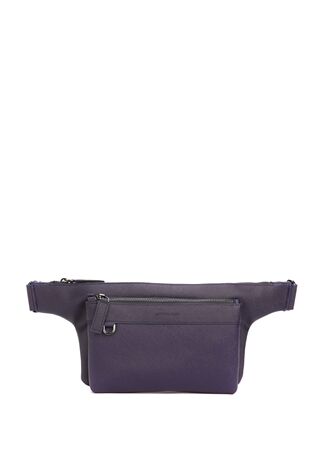 Beymen Club Erkek Mor Logolu Deri Bel Çantası Gri EU