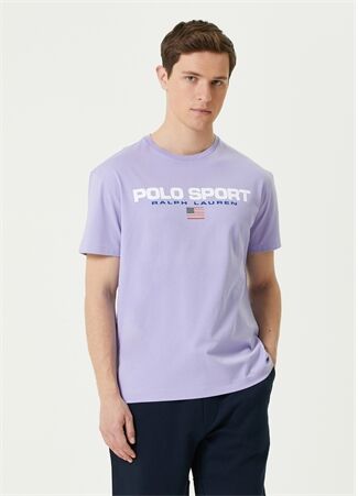 Polo Ralph Lauren Erkek Lila Logo Baskılı T-shirt Mor S Eu