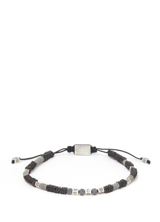 Academia Erkek Gri Taş Boncuklu Bileklik EU IT