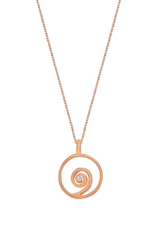 Bee Goddess Kadın Om Rose Altın Rengi Kolye Pembe EU