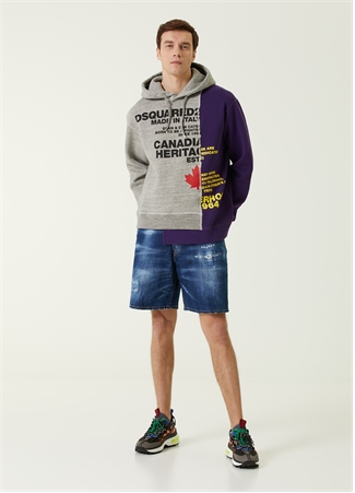 Dsquared2 Erkek Mavi Yıpratmalı Denim Bermuda 46 IT Dsquared2 Erkek Mavi Yıpratmalı Denim Bermuda 46 IT