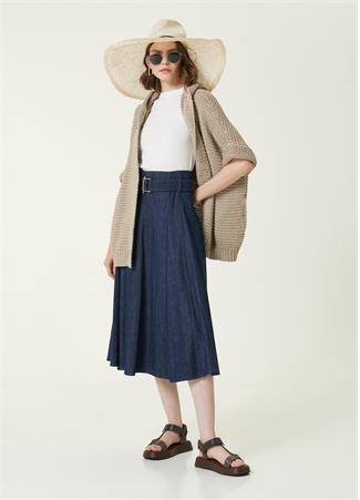 Brunello Cucinelli Kadın Etek Lacivert 38 It Brunello Cucinelli Kadın Etek Lacivert 38 It