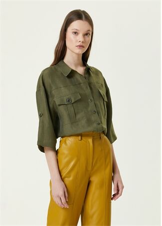 Network Kadın GÖMLEK Haki S EU