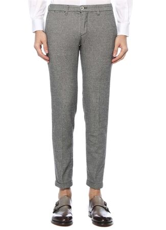 Rehash Erkek Gri Dokulu Dar Paça Pantolon 30 US
