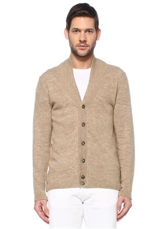 Pal Zileri Erkek Kahverengi V Yaka İpek Hırka 50 IT