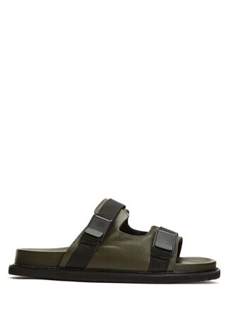 Beymen Club Erkek Haki Deri Terlik 40