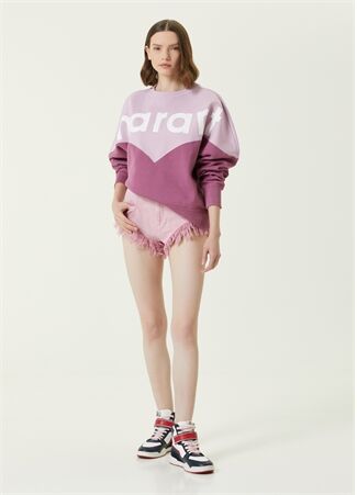 Etoile Isabel Marant Kadın Eneidao Pembe Püsküllü Jean Şort 36 FR