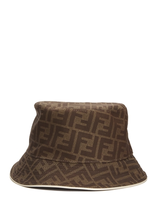 Fendi Kadın Kahverengi Logo Jakarlı Şapka S Eu