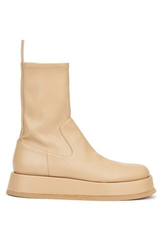 Gia Borghini Kadın Bej Deri Bot 35 EU