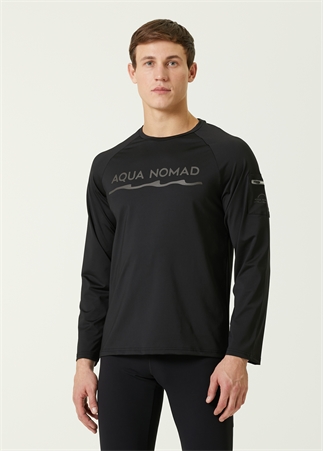 Aqua Nomad Erkek Siyah Logolu Uzun Kollu T-shirt S EU Aqua Nomad Erkek Siyah Logolu Uzun Kollu T-shirt S EU