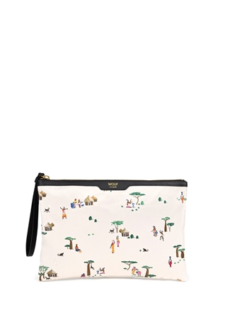 Wouf Kadın Baobab Night Deri El Portföyü Bej EU