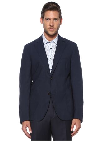 Pal Zileri Erkek Lacivert Kelebek Yaka Yün Ceket 50 IT