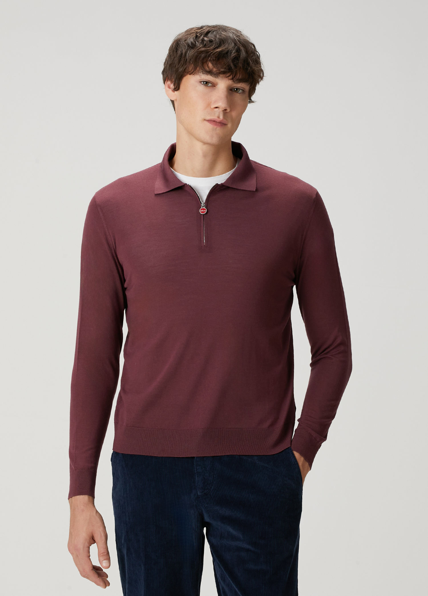 Kiton Bordo Erkek Bordo Polo Yaka Yün Triko 1791939 | Beymen