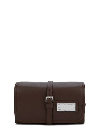 Brunello Cucinelli Erkek TIRAŞ ÇANTASI Kahverengi EU