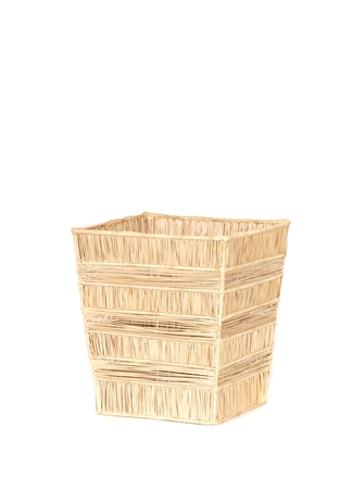 Myto Bej Çizgi Dokulu Palmiye Lifi Çöp Sepeti