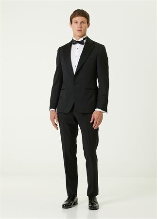 Lardini Erkek Siyah Yün Smokin 54 IT