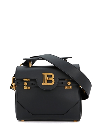 Balmain Kadın B Buzz 23 Siyah Deri Omuz Çantası EU Balmain Kadın B Buzz 23 Siyah Deri Omuz Çantası EU