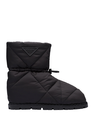 Prada Erkek Siyah Büzgülü Kumaş Bot 8 UK