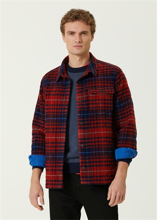 Beymen Club Erkek Turuncu Ekose Desenli Dış Gömlek S