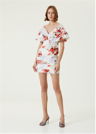 Philosophy di Lorenzo Serafini Kadın Beyaz Desenli Düşük Omuzlu Mini Kokteyl Elbise 40 IT Philosophy di Lorenzo Serafini Kadın Beyaz Desenli Düşük Omuzlu Mini Kokteyl Elbise 40 IT
