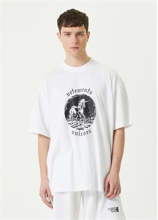 VETEMENTS Erkek TSHIRT Beyaz S EU