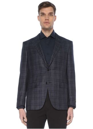 Z Zegna Erkek Lacivert Polo Yaka Gömlek M EU