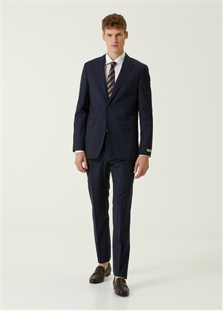Beymen Collection Erkek Drop 7 Soft Lacivert Ekoseli Yün Takım Elbise 58 IT Beymen Collection Erkek Drop 7 Soft Lacivert Ekoseli Yün Takım Elbise 58 IT