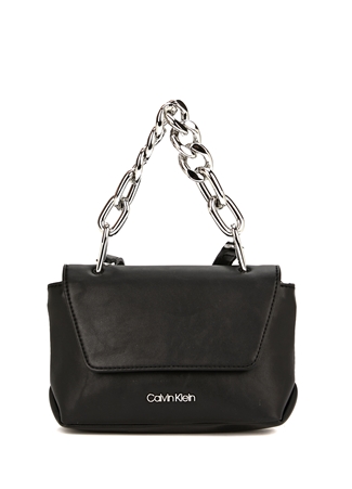 Calvin Klein Kadın Siyah Logolu Omuz Çantası EU Calvin Klein Kadın Siyah Logolu Omuz Çantası EU
